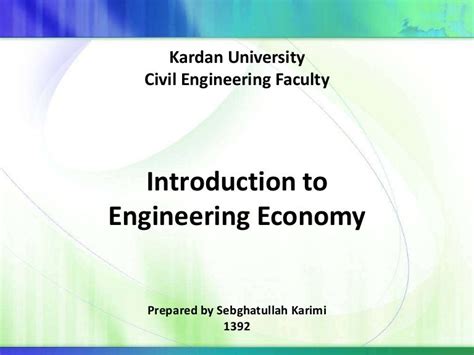 Introduction To Engineering Economy
