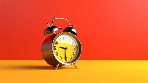 Red Alarm Clock 3d Render Background Alarm Clock Clock 3d Time 3d