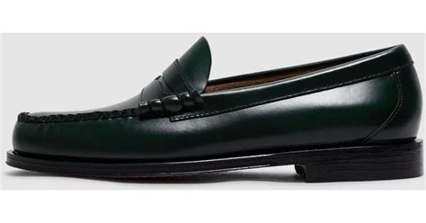 Gh Bass And Co Weejun Heritage Larson Moc Penny Loafer Dark In Black