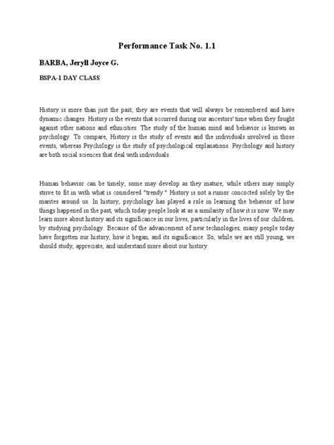 Performance Task No 11 Pdf