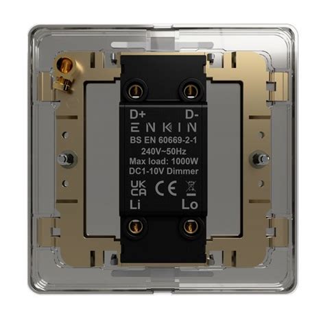 Soho Lighting Antique Brass 1 Gang 1000w Dc1 10v Dimmer Switch Elesi