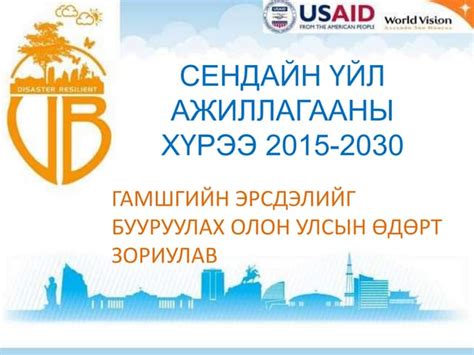 сендайн үйл ажиллагааны хүрээ Pptx