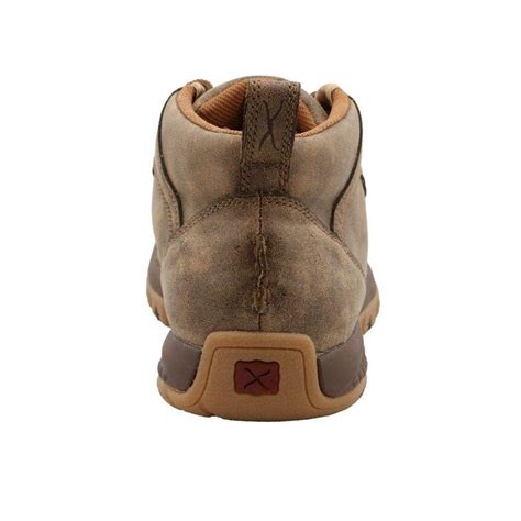 Twisted X Mens Cellstretch Brown Bomber Casual Lace Up Shoe