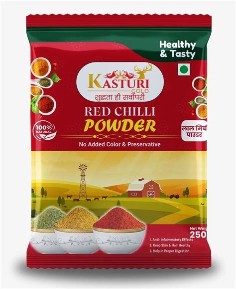 250gm Kasturi Red Chili Powder Packets At Rs 85pack In Neemuch Id