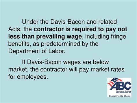 Ppt Overview Of Davis Bacon Wages Powerpoint Presentation Free Download Id 4259011