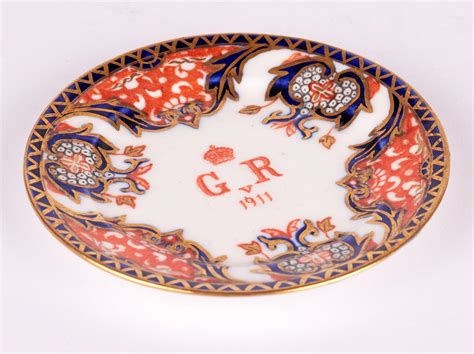 Royal Crown Derby George V Commemorative Coronation Pin Dish For Sale