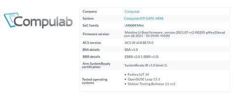 The First Arm Systemready Ir Certified Platforms Nxp I Mx 8m Mini Evk And Compulab Iot Gate Imx8