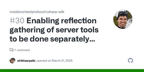 Enabling Reflection Gathering Of Server Tools To Be Done Separately From Registration Issue