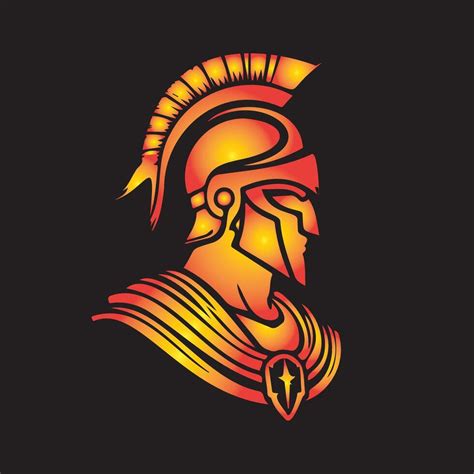 Spartan Helmet Logo Design Symbolizing Strength Courage And