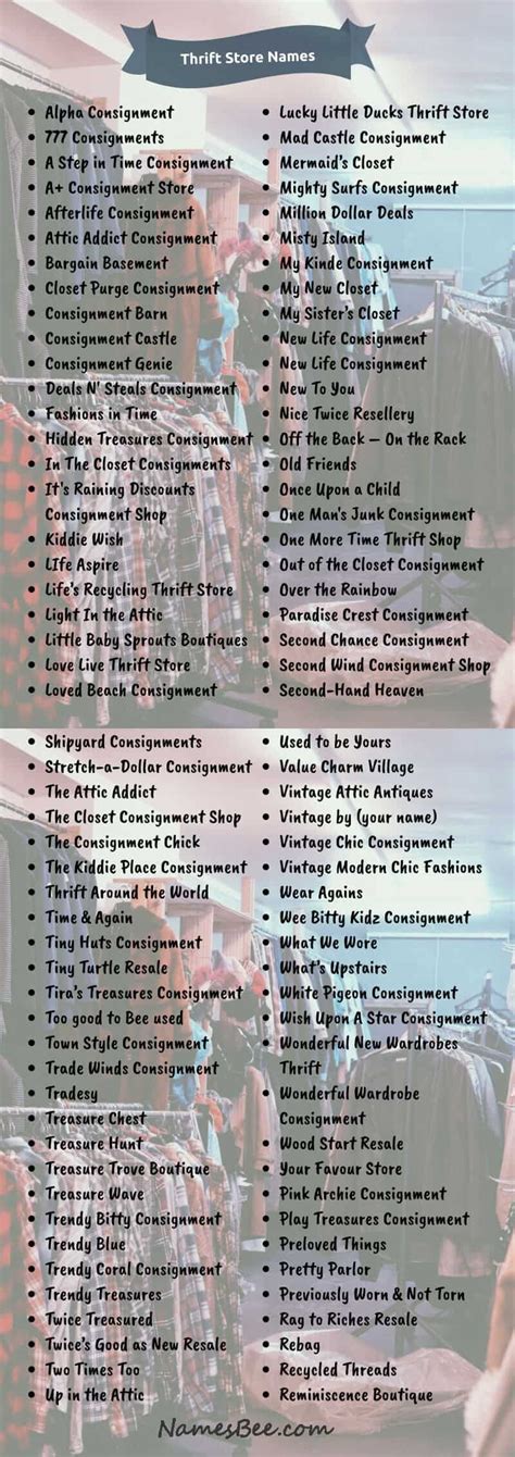 Catchy Thrift Store Names Ideas For You Store Names Ideas Fashion Store Names Shop Name