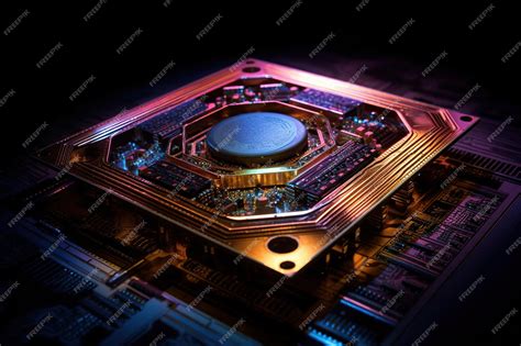 premium photo processor on an electronic circuit captivating glow illuminating the surrounding