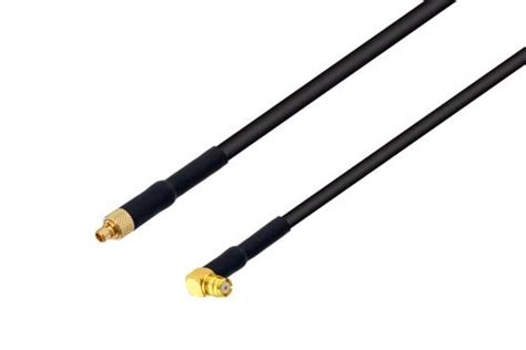 MMCX Plug To Push On SMP Female Right Angle Low Loss Cable 200 CM Length Using LMR 100 Coax With