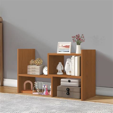 Lukzer Multipurpose Storage Rack Engineered Wood Bookcase Shelf Oak Brown X X Cm MR