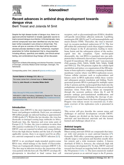 Recent Advances In Antiviral Drug Development Towards Pdf Antiviral