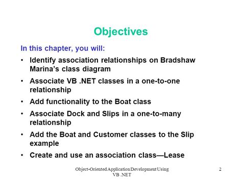 object oriented application development using vb 1 chapter 9