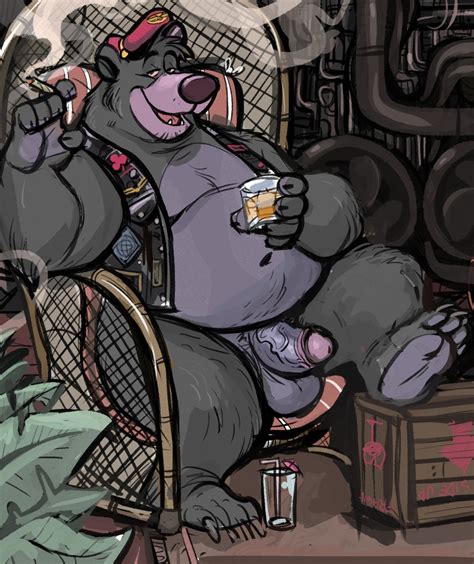 Rule 34 Alcohol Balls Baloo Bear Beverage Bottomless Clothed Clothing