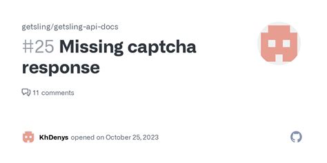 Missing Captcha Response · Issue 25 · Getslinggetsling Api Docs · Github