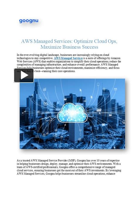 Ppt Aws Managed Services Goognu Powerpoint Presentation Free To Download Id 9c023e M2fkm