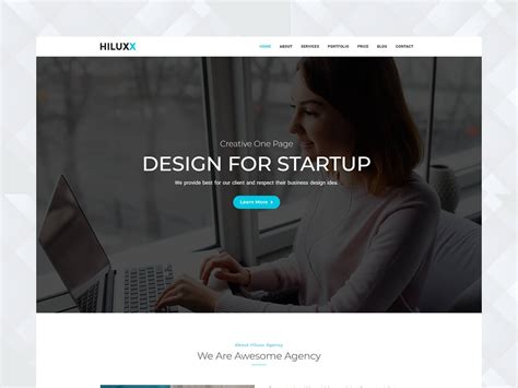 Hiluxx Multipurpose One Page Template By Chitrakoot Web On Dribbble