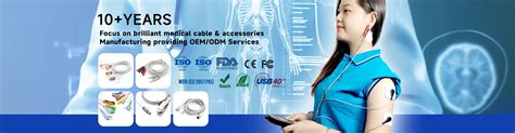 중국 Ecg 케이블 공급 업체 2 0mm 원형 튜브 케이블 Usb A 남성 커넥터 동관 의료 케이블 공급 업체