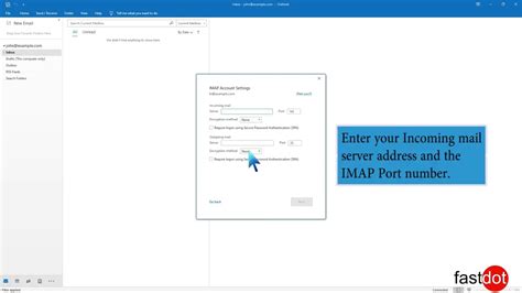 How To Set Up A CPanel Email Account With Outlook 2019 Fastdot