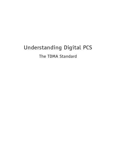 understanding digital pcs the tdma standard coursey 1999 pdf