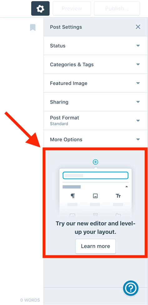 wordpress editor — support —