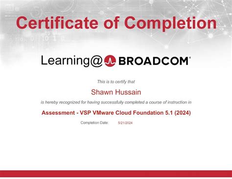 Shawn Hussain On Linkedin Im Happy To Share That Ive Obtained A New Certification Vsp Vmware