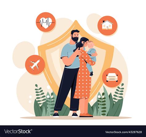Coverage Accident And Assurance Plan Concept Vector Image