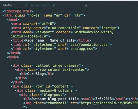 Zurb Foundation Training Zero To Website Guide Part 2 Digging Into The Foundation Starter Package