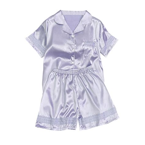 Ameiaea Pajama Sets For Women 2 Piece Short Sleeve Button Down Tops