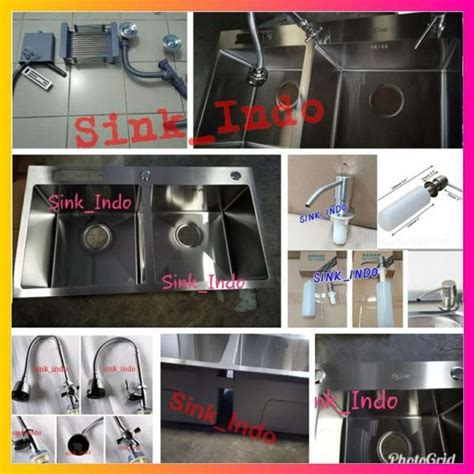 Jual Bak Cuci Piring Ukuran 82 Kitchen Sink Dapur Full Set Kran Angsa