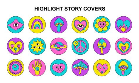 Un Conjunto De Portadas De Historias Destacadas Plantillas Para