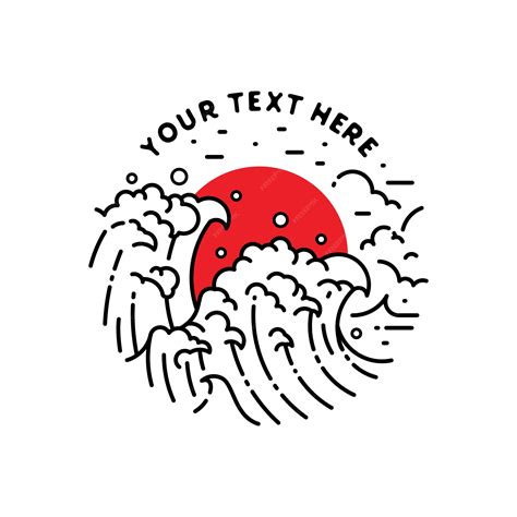 Premium Vector Japanese Wave Logo