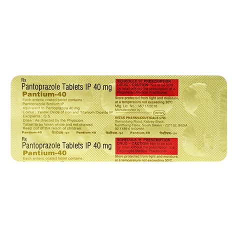 Pantium 40 Tablet Uses Price Substitute Side Effects And Benefits