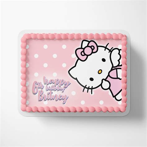 Decorate The Birthday Sweets With Hello Kitty Cake Topper Featuring A