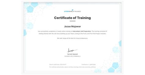 Jazaa Mujawar On Linkedin Successfully Completed The Internship And Job Preparation Training From