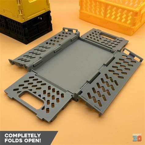 Modular 3d Printed Stackable And Foldable Storage Crates Etsy