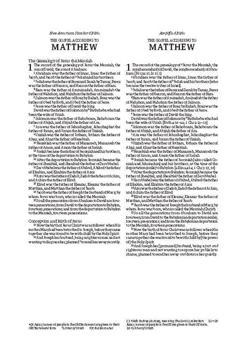 Niv Kjv Nasb Amplified Parallel Bible Four Bible Versions Together