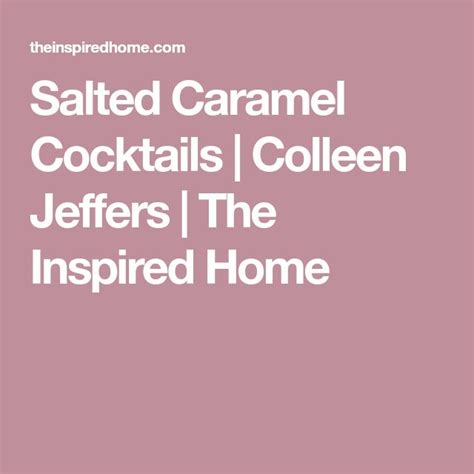 Salted Caramel Cocktails Recipe Caramel Cocktail Salted Caramel