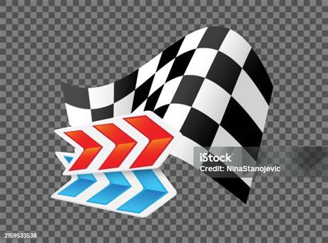 체크 무늬 레이싱 깃발과 어두운 배경에 화려한 화살표 레이싱 벡터 일러스트 레이 션입니다 바둑판무늬 깃발에 대한 스톡 벡터 아트 및 기타 이미지 Istock