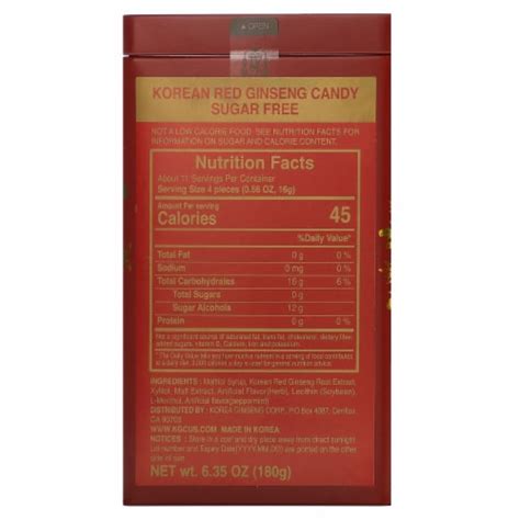 Cheongkwanjang Renesse Korean Red Ginseng Candy 635 Oz 180 G 635 Oz Kroger