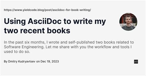 Using Asciidoc To Write My Two Recent Books Rprogramming