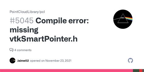 Compile Error Missing Vtksmartpointerh · Issue 5045