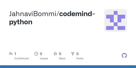 GitHub JahnaviBommi Codemind Python