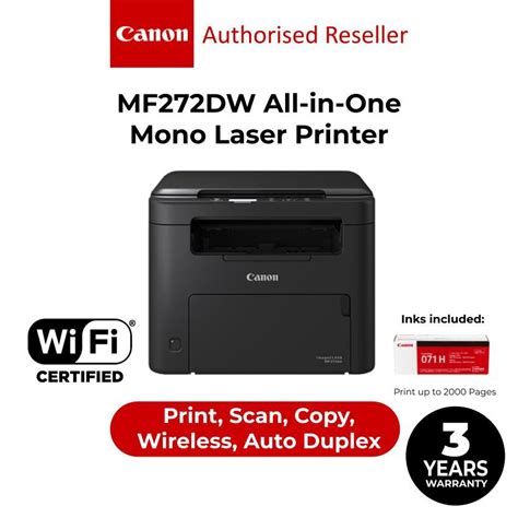 Canon ImageCLASS MF272dw All In One Monochrome WiFi Laser Printer