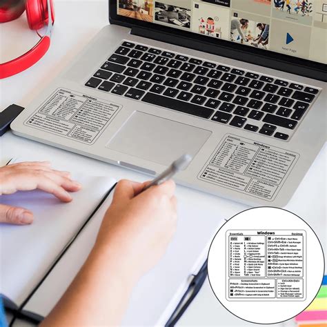 2pcs Windows Pc Reference Keyboard Shortcut Sticker Vinyl No Residue