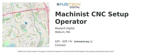 Mastech Digital Machinist Cnc Setup Operator Job Woburn