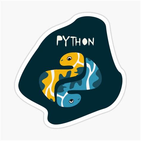 Python Programming Language T Shirt Design Sticker For Sale By Deepakrode7 Redbubble