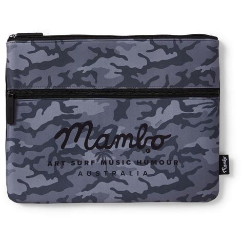 Mambo Large Pencil Case Grey Camo Big W
